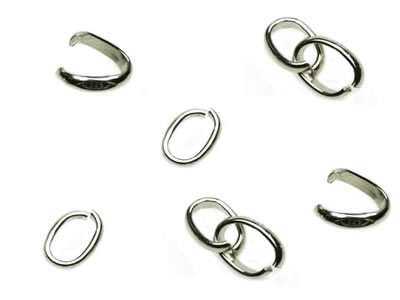 Anneau Simple Ovale Ouvert 6,5x4,9 mm en Argent 925 (Lot de 5 anneaux ...
